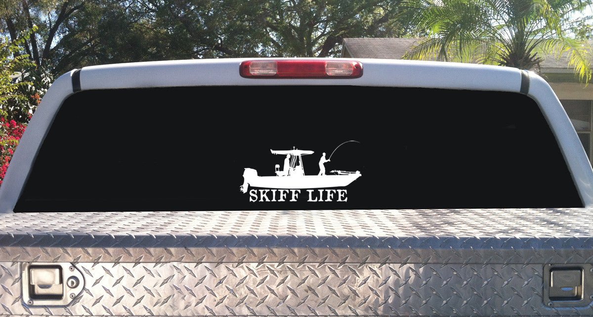 Boat Decal T-Top Design 10"X6" Vinyl Decal – Skiff Life