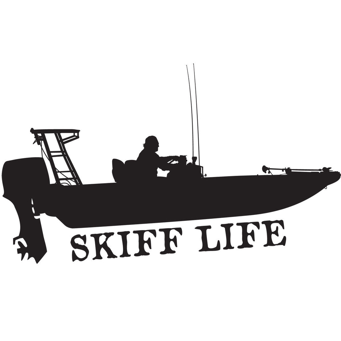 UV Protected Vinyl Flats Skiff Boat Stickers, Laser Cut, Made in the U ...