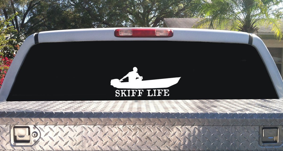 Jon Boat Decals Aluminum Boat 8X3 Outdoor Vinyl Sticker – Skiff Life