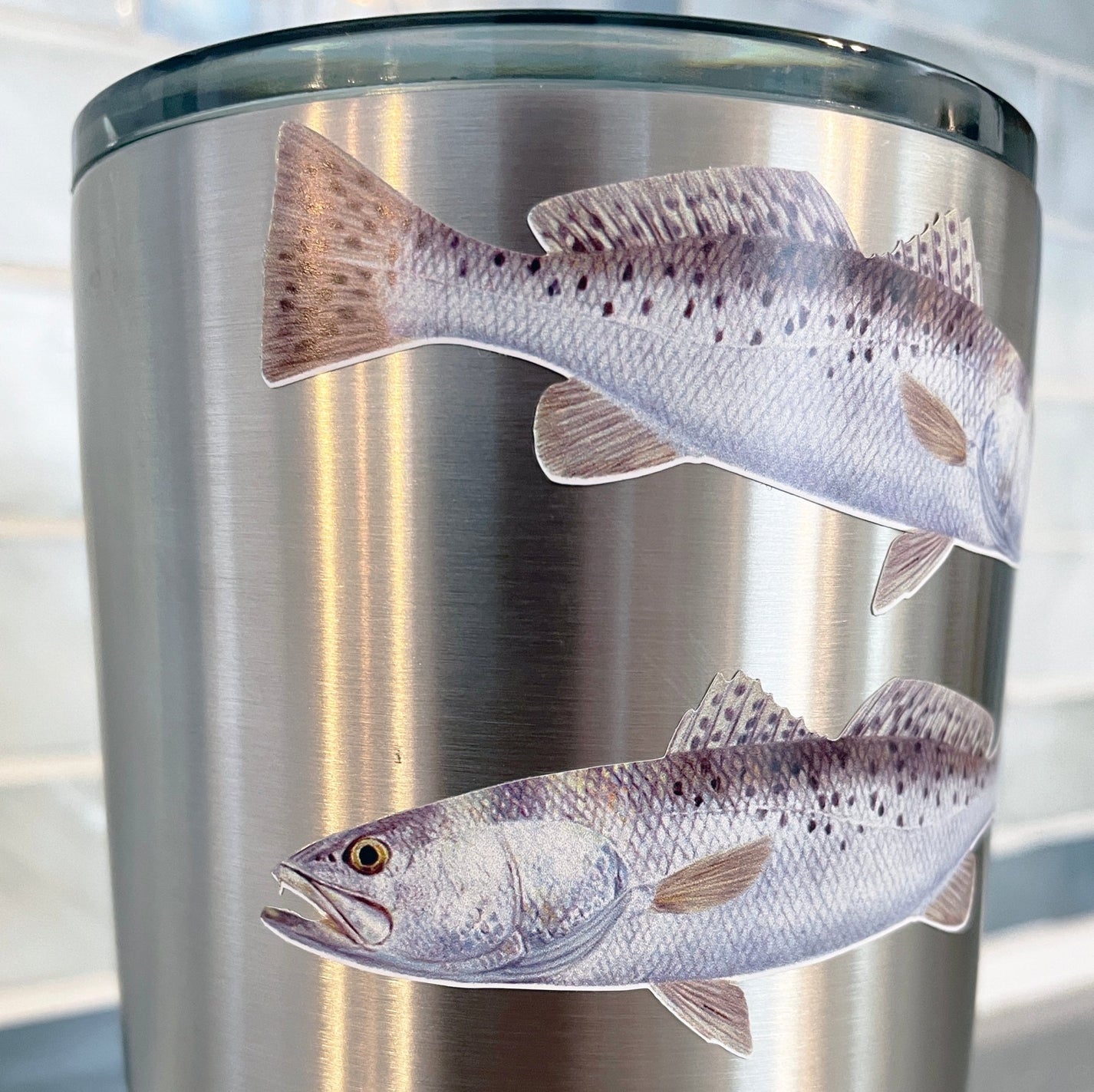 Qty. 2 Speckled Trout Decals Stickers Mini YETI Cup Decals – Skiff Life