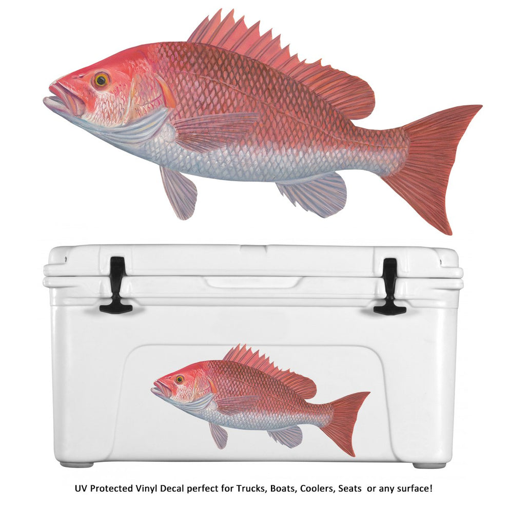 Red Snapper Decal UV-Protected Vinyl Red Snapper Sticker for Cars, Tru ...