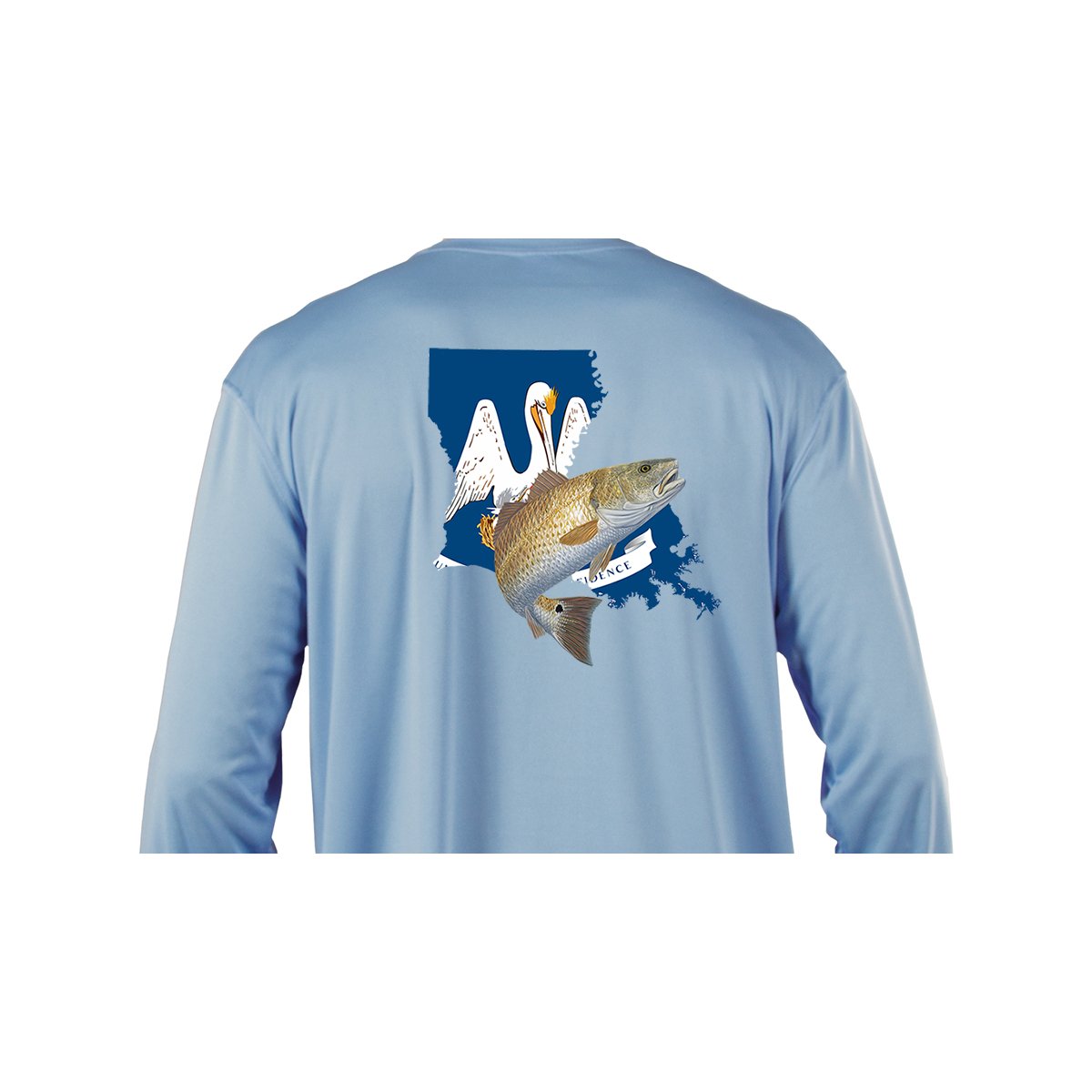 Redfish Louisiana Fishing Shirt with Flag Sleeve – Skiff Life