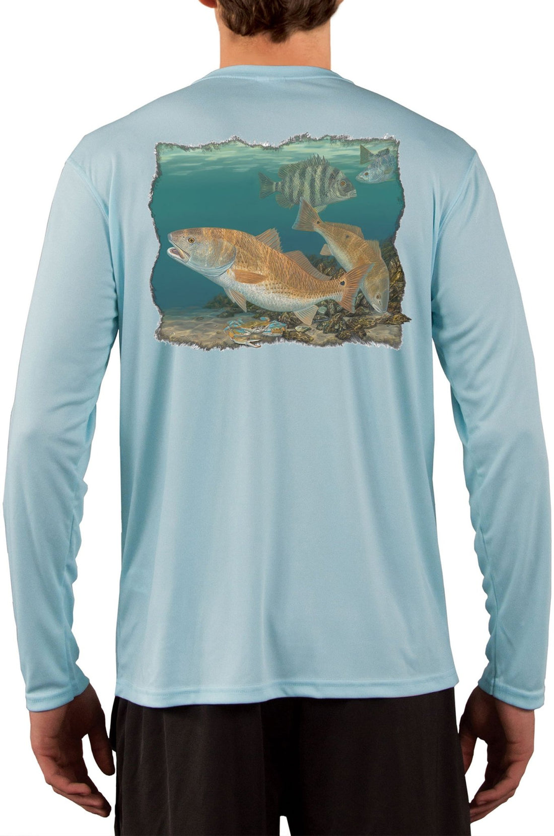 Redfish Sheepshead Design by Randy McGovern Fishing Shirts For Men ...