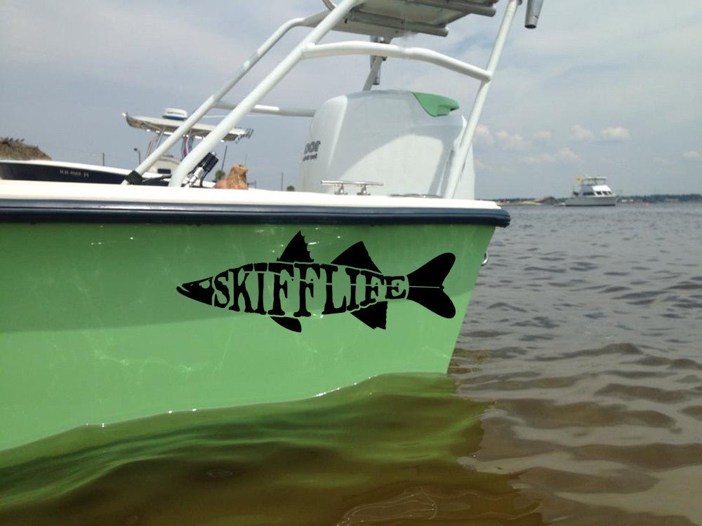 Skiff Life Florida Snook Decal UV-Protected Vinyl Sticker for Boats, T