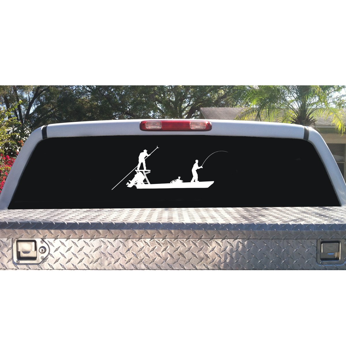 Poling Skiff Car Decal- Stickers for Truck Boat Coolers – Skiff Life