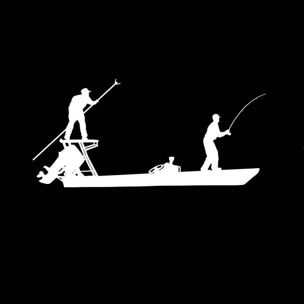 Poling Skiff Car Decal- Stickers for Truck Boat Coolers – Skiff Life