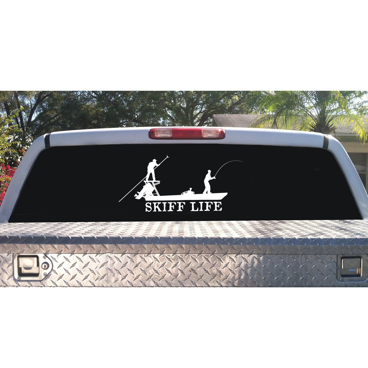 Poling Skiff Car Decal- Stickers for Truck Boat Coolers – Skiff Life