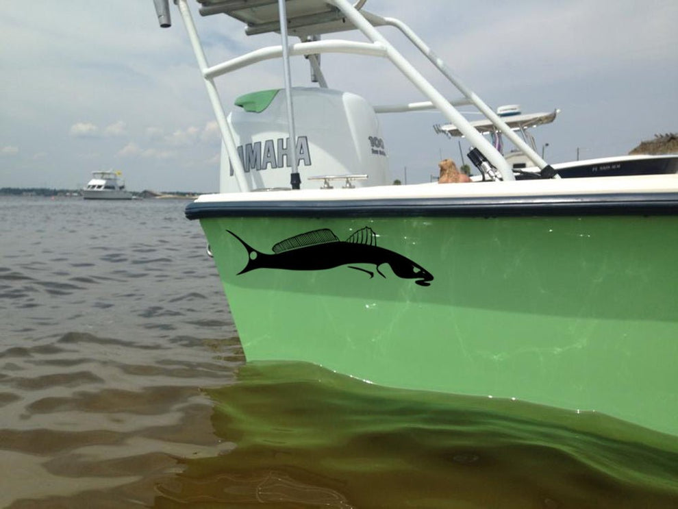 Skiff Life Redfish Tail Chaser Redfish Decal - Red Drum Fishing Sticke