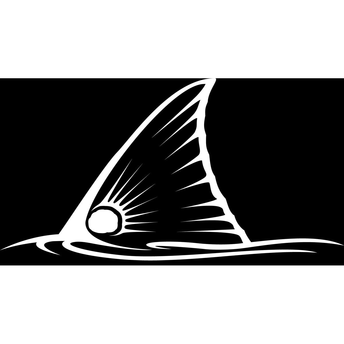 Skiff Life Tailing Redfish Decal in White Vinyl - UV-Protected Vinyl R